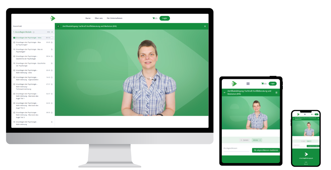 Online Kurse und Weiterbildungen mit Zertifikat